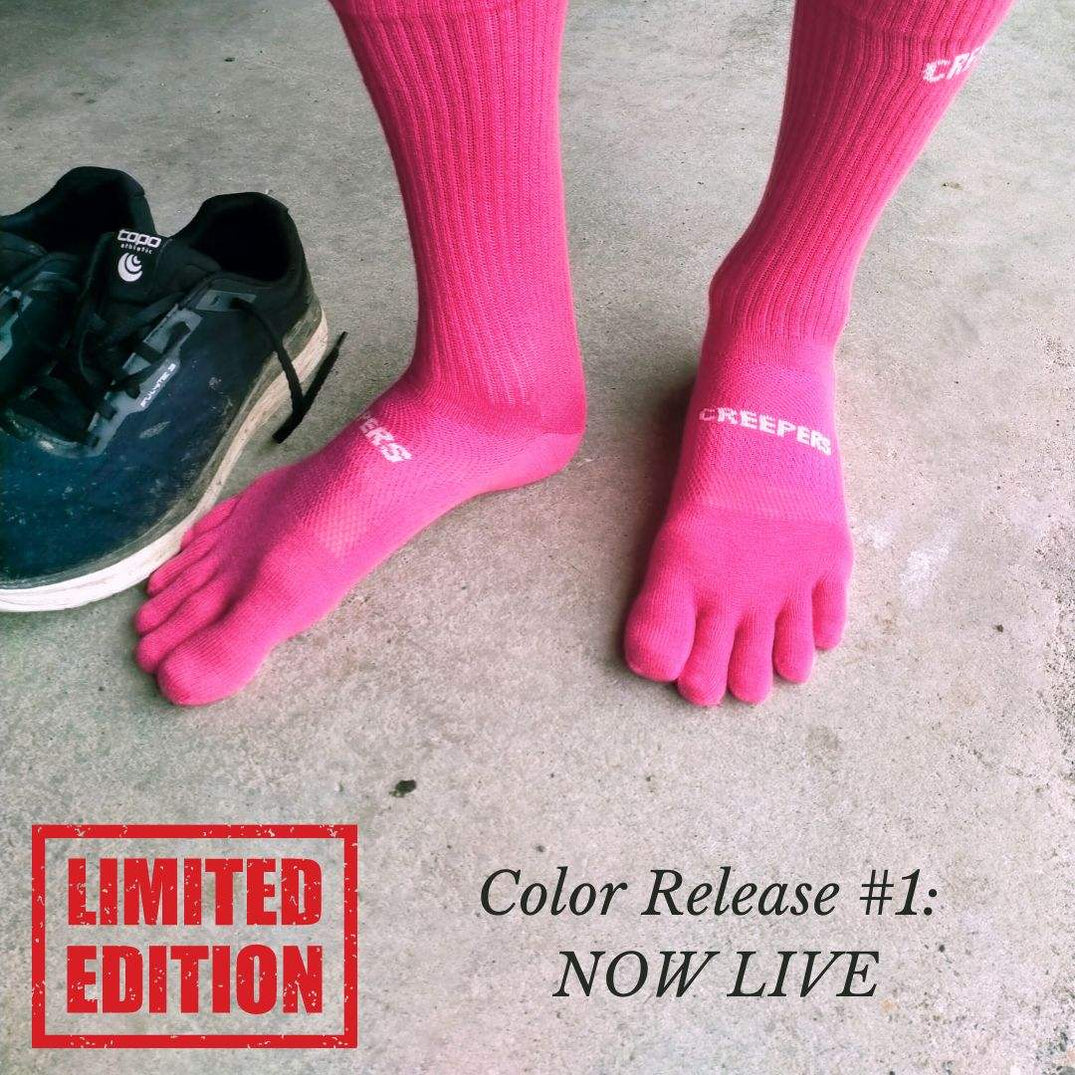 #1: PINK Merino Toe socks | SOLD OUT | Creepers Socks